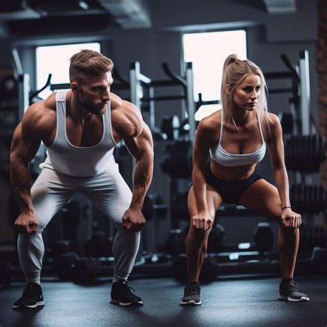 Premium Ai Image Couples Fitness Routine