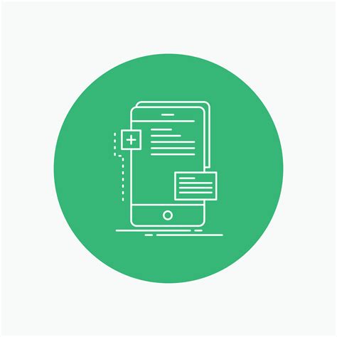 Frontend Interface Mobile Phone Developer White Line Icon In Circle