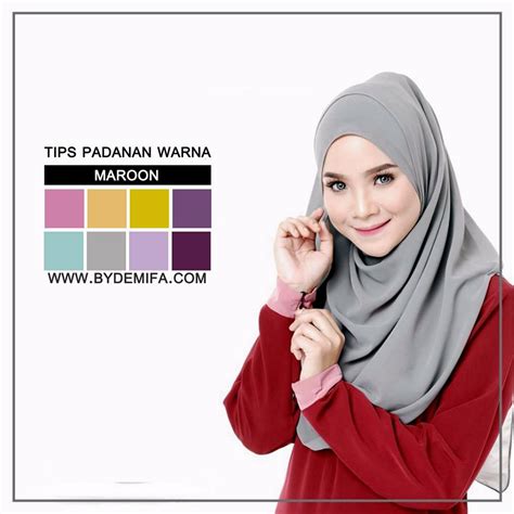 Warna Tudung Sesuai Untuk Baju Maroon Padanan Warna Baju Dan Tudung My XXX Hot Girl