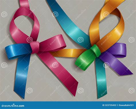 Ribbon In The Colors Of The Polysexual Pride Flag In The Shape Of A Heart A Colorful Logo Of