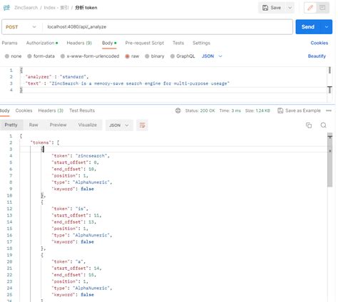 索引 index 分词 文本分析 ZincSearch 中文文档 帮助手册 教程 极客文档