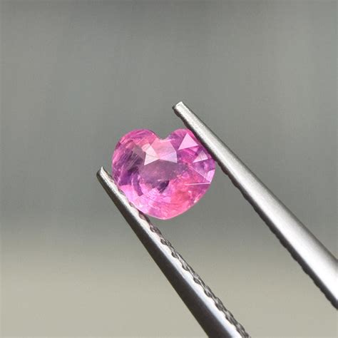 042ct Natural Milky Pink Sapphire Luc Yen Vietnam 53x45mm Heart