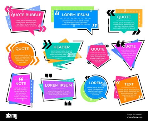 Quote Text Frames Information Bubbles Note Message Or Texting Block
