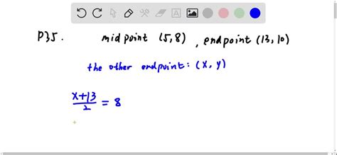 solved find the coordinates of the other endpoint of each line segment