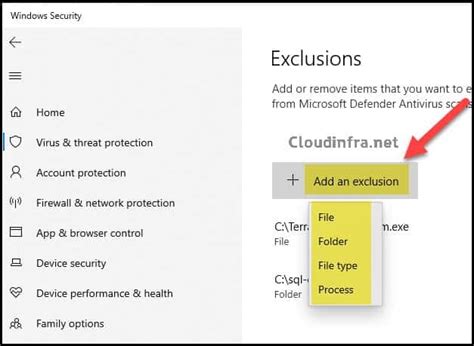 Create Defender Antivirus Exclusions Using Intune