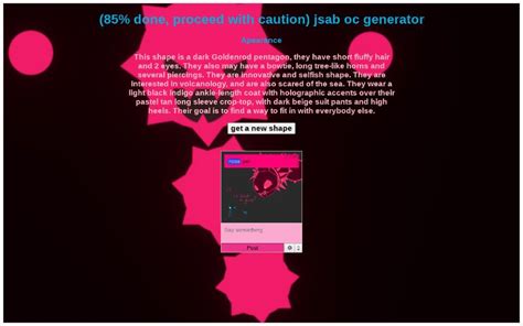 Jsab Oc Generator Updated By Frostclawstheanimus On Wattpad