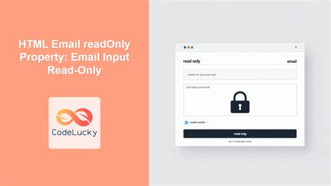 Html Text Readonly Property Text Input Read Only Codelucky