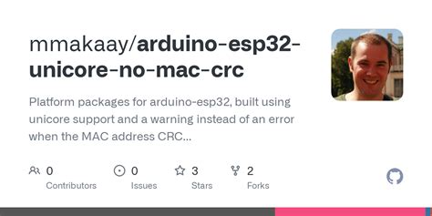 GitHub Mmakaay Arduino Esp32 Unicore No Mac Crc Platform Packages