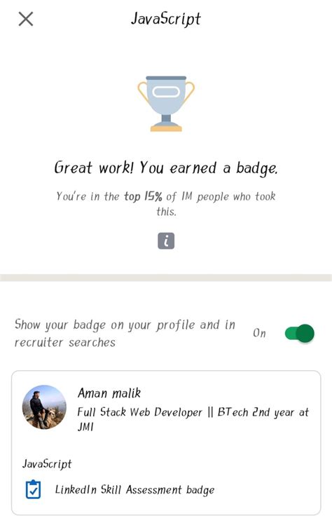 Aman Malik On Linkedin Linkedinskillassessment Javascript Mernstack Webdevelopment 14