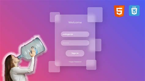 Build Glass Login Form With Html And Css Tutorial Css Tutorial Login