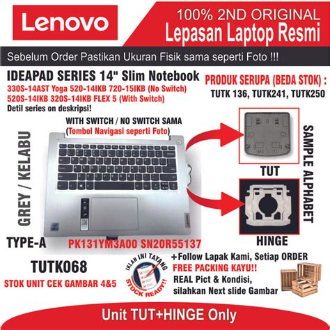 Jual Et10 Tutk068 Tombol Tut Tuts Key Pengunci Dudukan Keyboard Notebook Laptop Lenovo Ideapad
