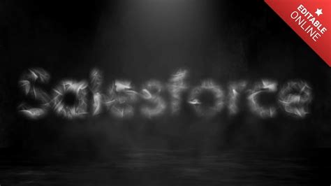 Salesforce Smoke Text Effect Generator