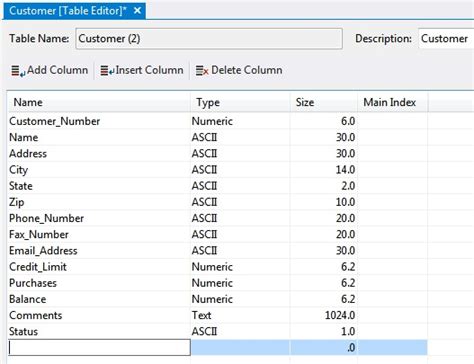 Creating The Customer Table