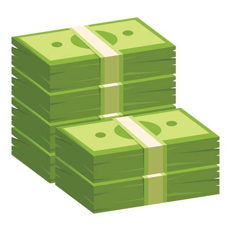 Big Money Stacks Accumulating Wealth And Savings 48454936 Vector Art At