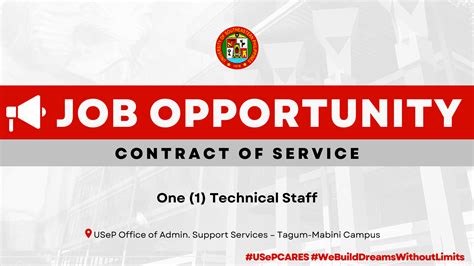 Usep Job Hiring Usep Is In Need Of One 1 Non Teaching Personnel For The Usep Tagum Mabini