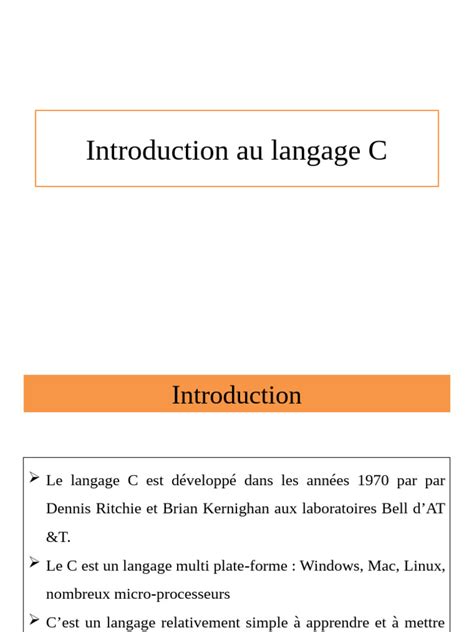 langage c pdf variable informatique c langage de programmation
