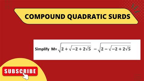 Simplifying Complex Quadratic Surds Math Olympiad Questions Youtube
