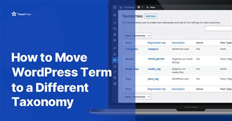 How To Move Wordpress Term To A Different Taxonomy Taxopress
