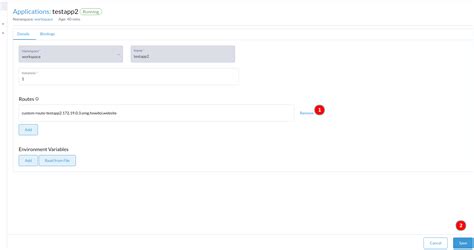 Ui Remove Button For Custom Routes Not Working · Issue 1775 · Epinio