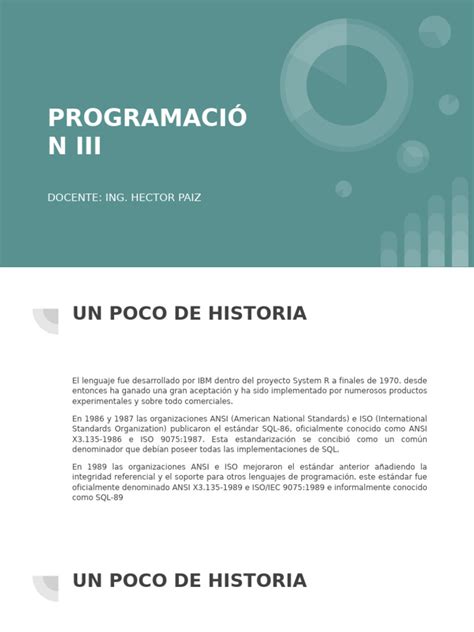 Programación Iii Base De Datos Pdf Sql Base De Datos Relacional