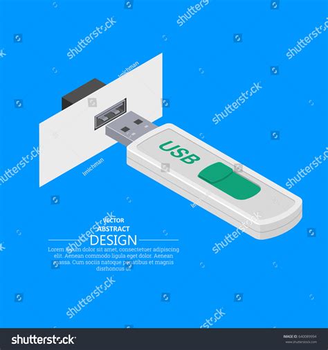 Usb Memory Stick Electrical Connector D Stock Vector Royalty Free Shutterstock