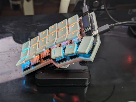 Ergonomic Corne Keyboard Custom Case Mount And Choc Key Tilts By Aaron Willey Makerworld