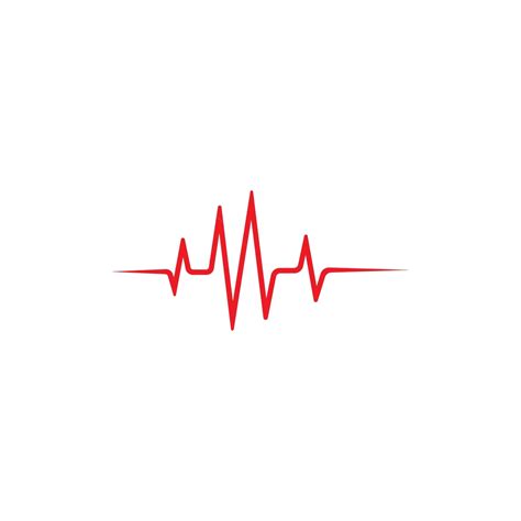 Art Design Health Medical Heart Beat Pulse Line Curve Health Vector