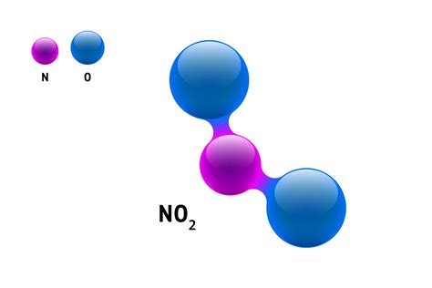 Chemistry Model Molecule Nitrogen Dioxide No2 Scientific Element Formula Integrated Particles