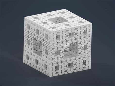 Fractal Cube 3x3x3in Menger Sponge By Gameoa Makerworld