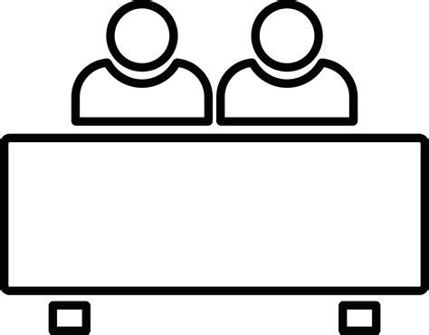 Line Vector Icon Interview Users Outline Vector Icon On White Background Vector Art