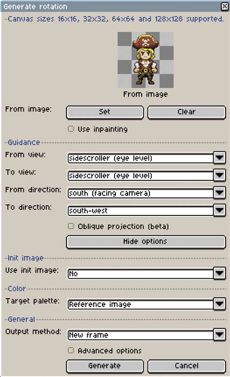 Rotation Tool Settings