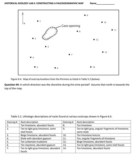Solved HISTORICAL GEOLOGY LAB CONSTRUCTING A Chegg