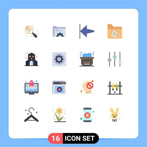 16 Universal Flat Colors Set For Web And Mobile Applications Haunted Space Server Science Atom