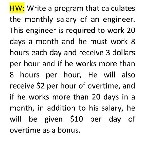 Solved Hw Write A Program That Calculates The Monthly