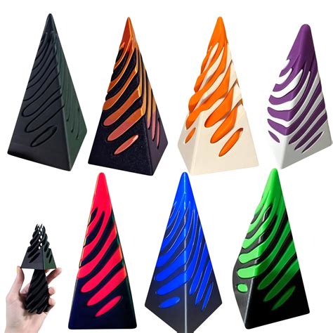 Impossible Pyramid Passthrough Sculpture 3d Printed Spiral Cone Toy Anxiety Stress Relief Toy