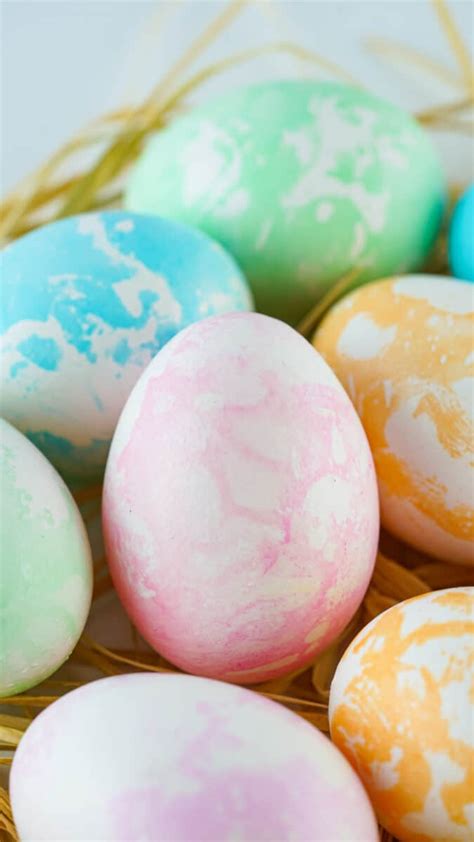 Marbled Easter Eggs How To Use Cooking Oil For Marbling Single Girl