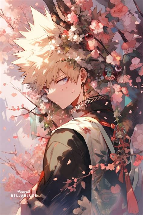 Katsuki Bakugou Sakura Anime Inspiration In 2023 Anime Bakugo Katsuki Fanart Cute