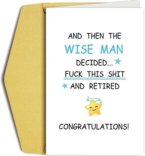 Oamiolek Funny Retirement Card For Men Hilarious Going