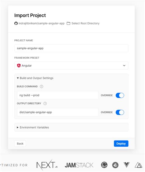 Deploy Angular App Using Vercel