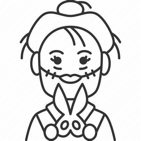 Slit Mouthed Woman Scissors Cut Icon Download On Iconfinder