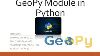 Geopy Module In Python Pptx Web Development Internet
