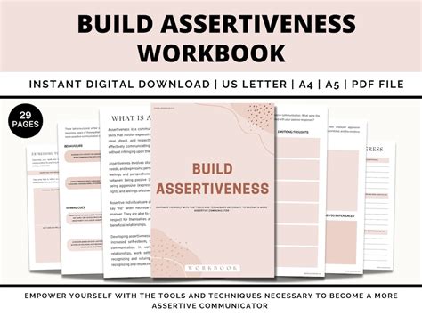 Assertiveness Workbook Assertive Exercises Set Boundaries Assertive