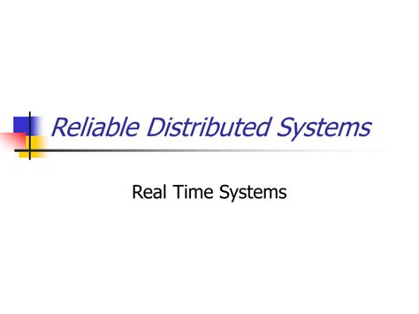 Distributed Real Time Systems Projects At Will Mcguirk Blog