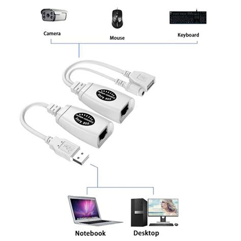 USB RJ Extension Adapter Range Up To M Length
