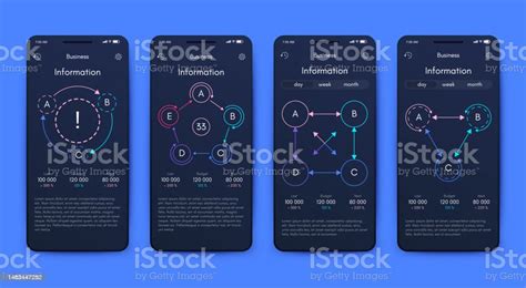 벡터 그래픽 인포그래픽은 6가지 옵션입니다 모바일 응용 프로그램 워크플로 레이아웃 다이어그램 배너 웹 디자인 6단계로 비즈니스 보고서를 만들기 위한 템플릿 0명에 대한 스톡