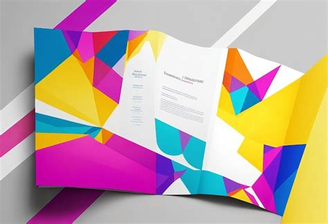 Premium Ai Image Geometric Chapes Tri Fold Brochure