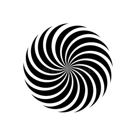 Volute Illustration Sign Hypnotic Spiral Symbol Or Logo Stock Vector