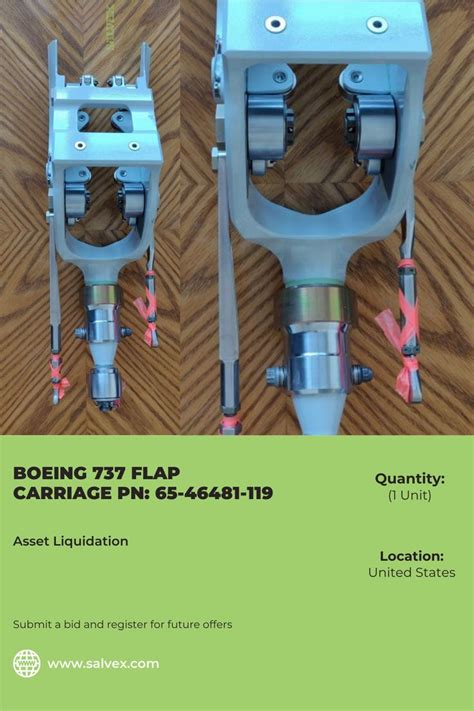Boeing 737 Flap Carriage Pn 65 46481 119 1 Unit