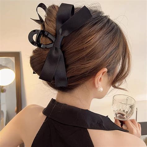 포스티 루이사 리본 올림머리 긴머리 헤어 머리 집게핀