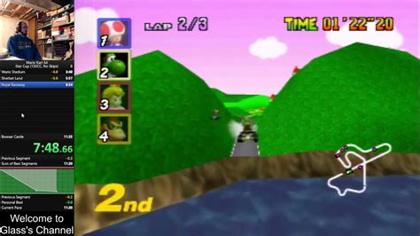 Mario Kart 64 150cc Speedrun Star Cup No Skips In 1121 Rta Youtube